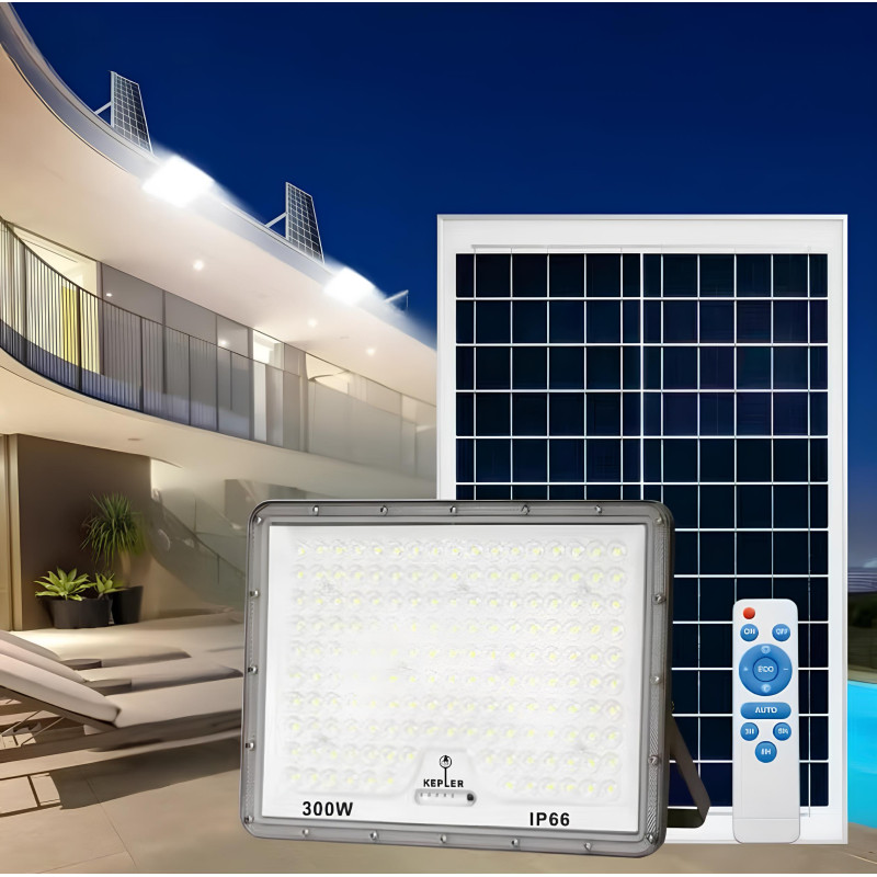 Shop PLATO Kepler Solar LED Flood Light 300W Warm white (3500K) Online ...